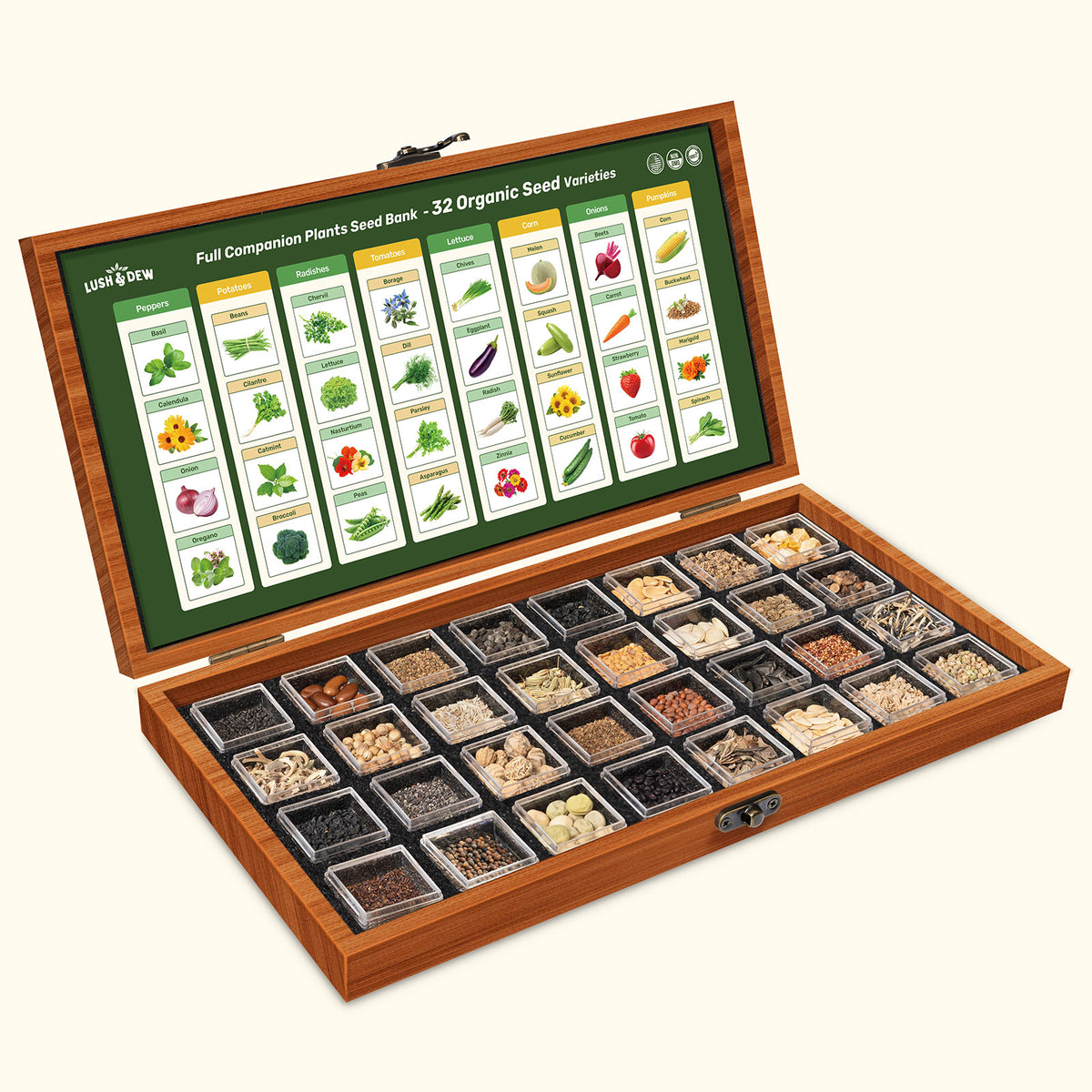 Full Companion Plants Seed Bank With Seed Storage Box | LUSH & DEW