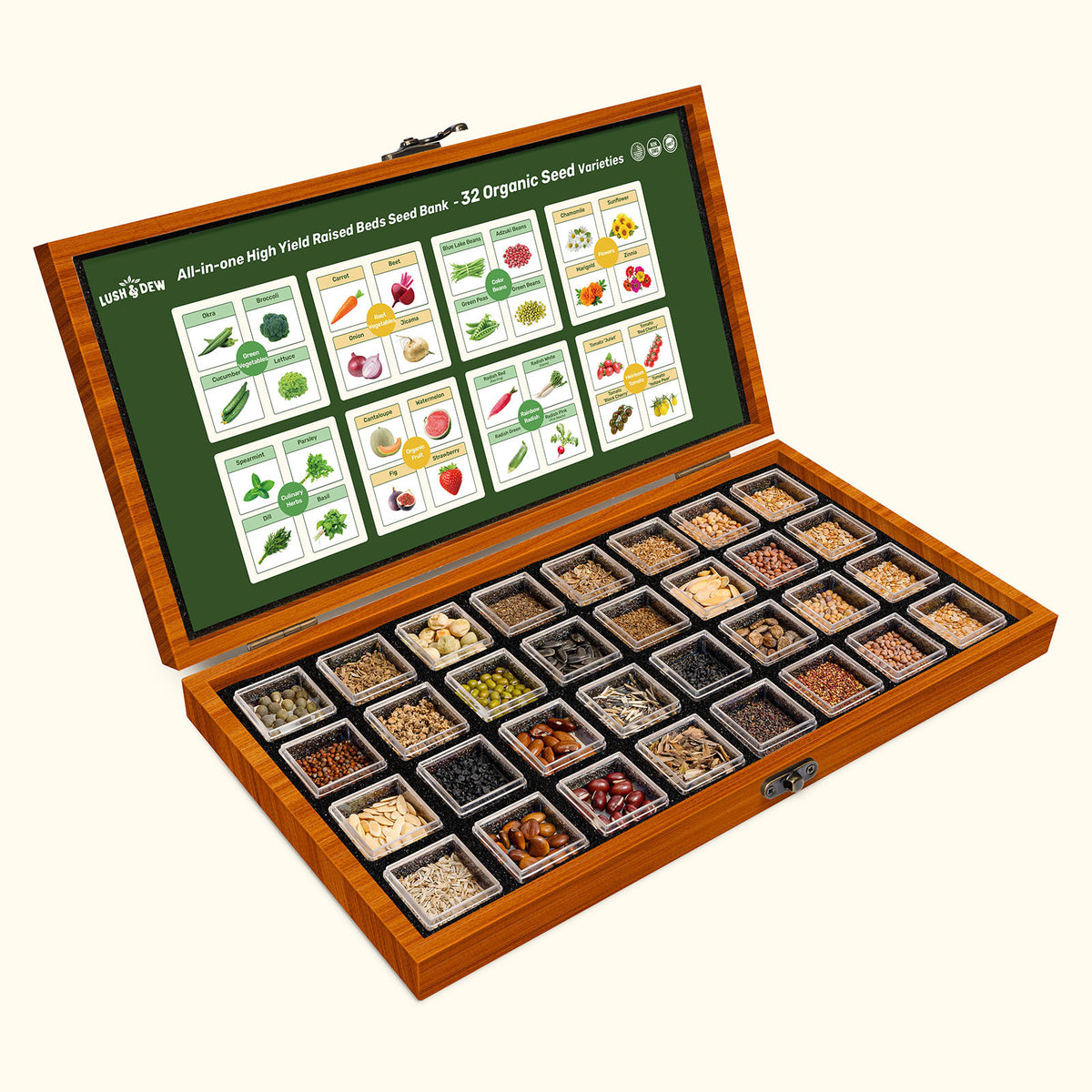 High Yield Raised Beds Seed Bank With Seed Storage Box | LUSH & DEW
