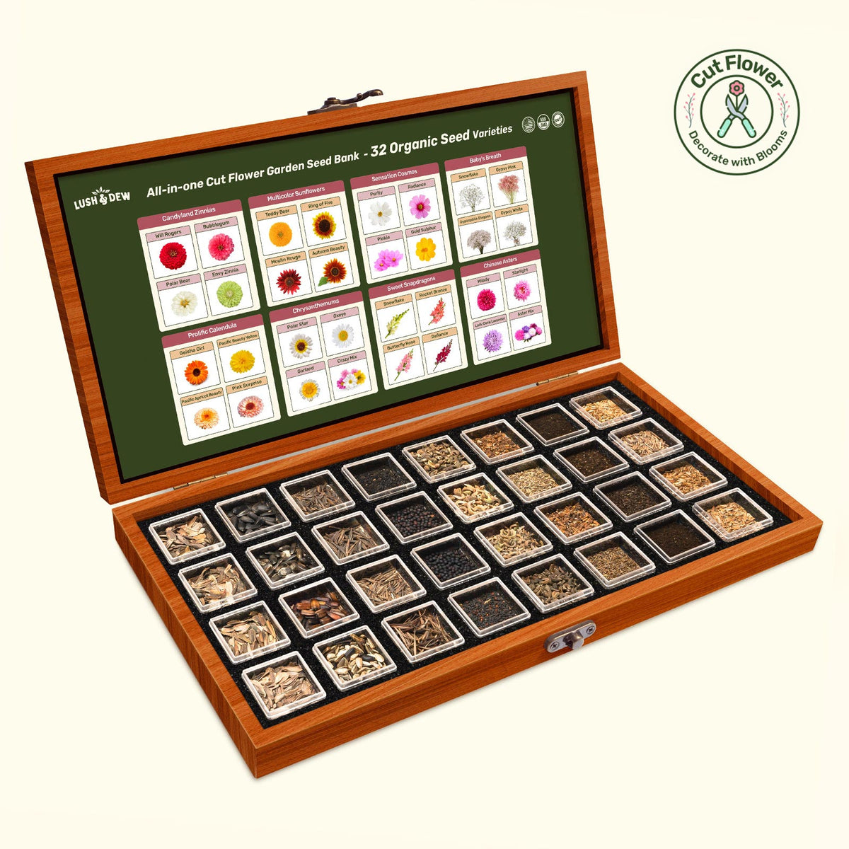 All-in-One Cut Flower Garden Seed Bank With Storage Box | LUSH & DEW